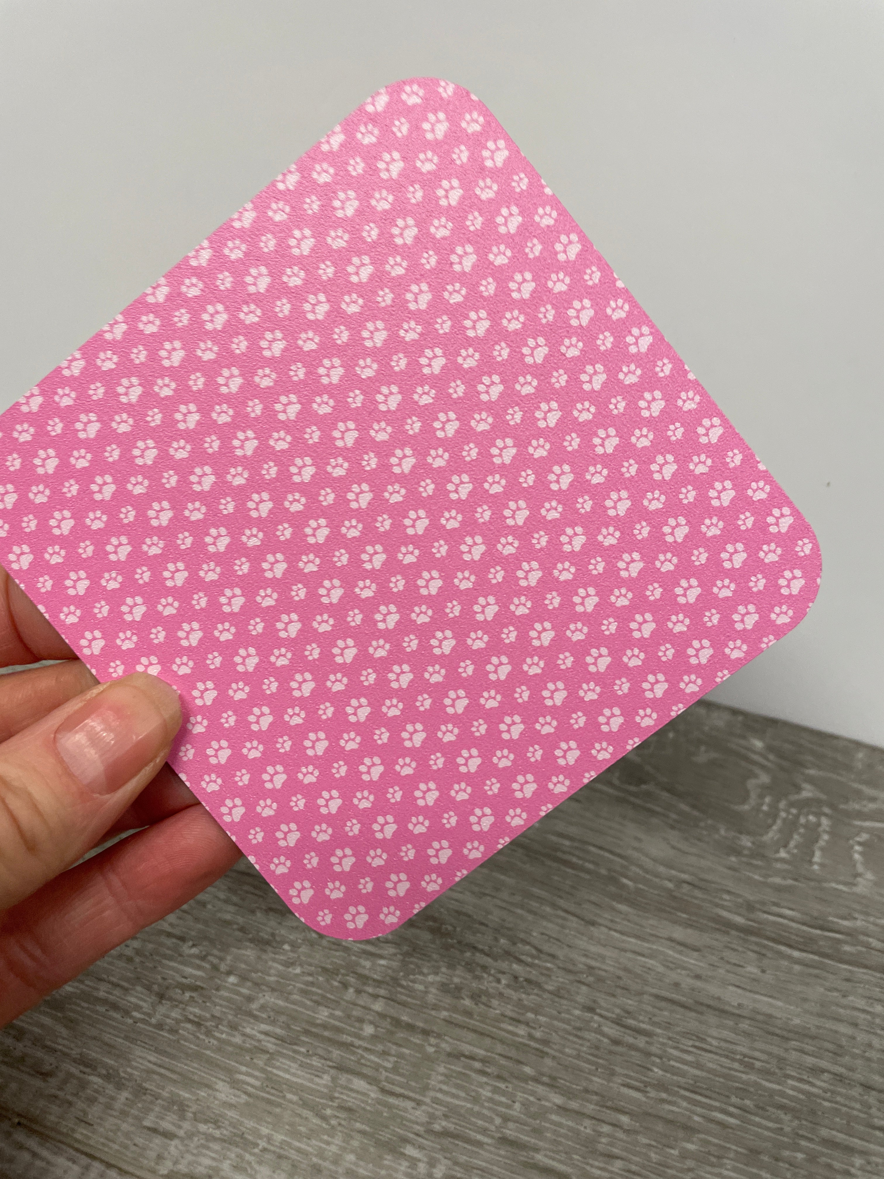 Patterned MDF sheet 3mm Pink paw print matt finish – everlasersupplies